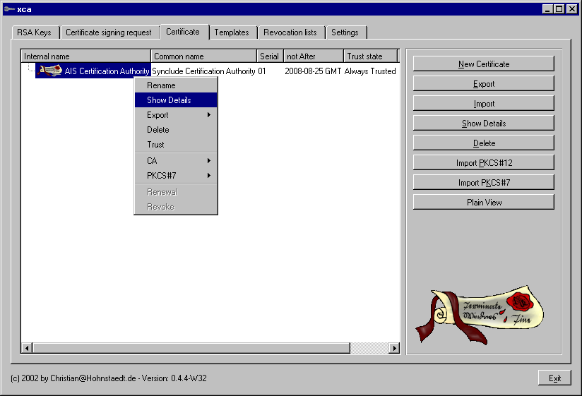 Chapter 7. eAIP Security - How to setup up a x509 signing environment
