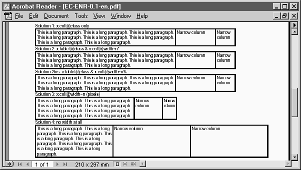 Chapter 3. How to specify tables and columns width